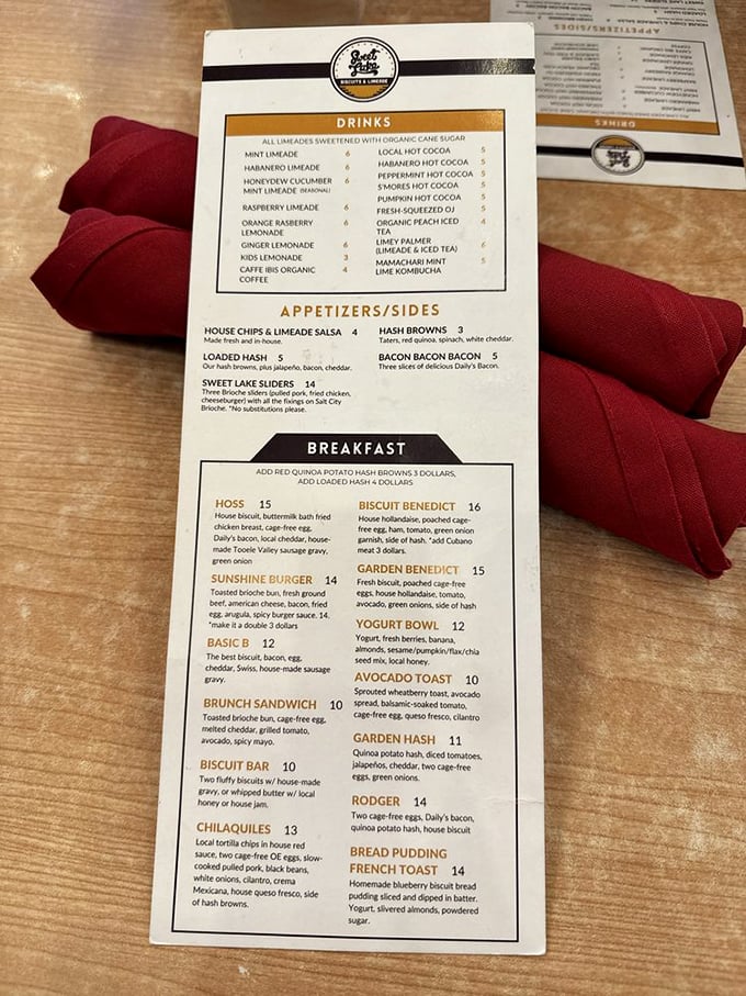 The menu reads like a love letter to breakfast, with each description promising a journey worth taking even before coffee kicks in.