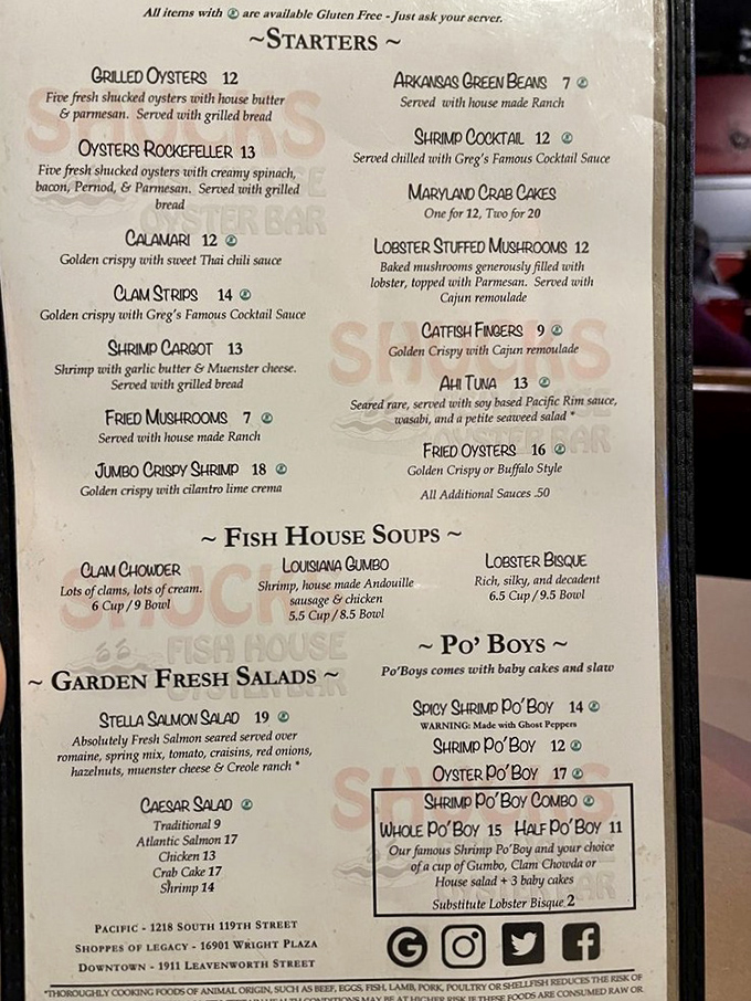 This menu reads like a coastal love letter. Each description promises maritime delights that would make even New England fishermen nod in approval.