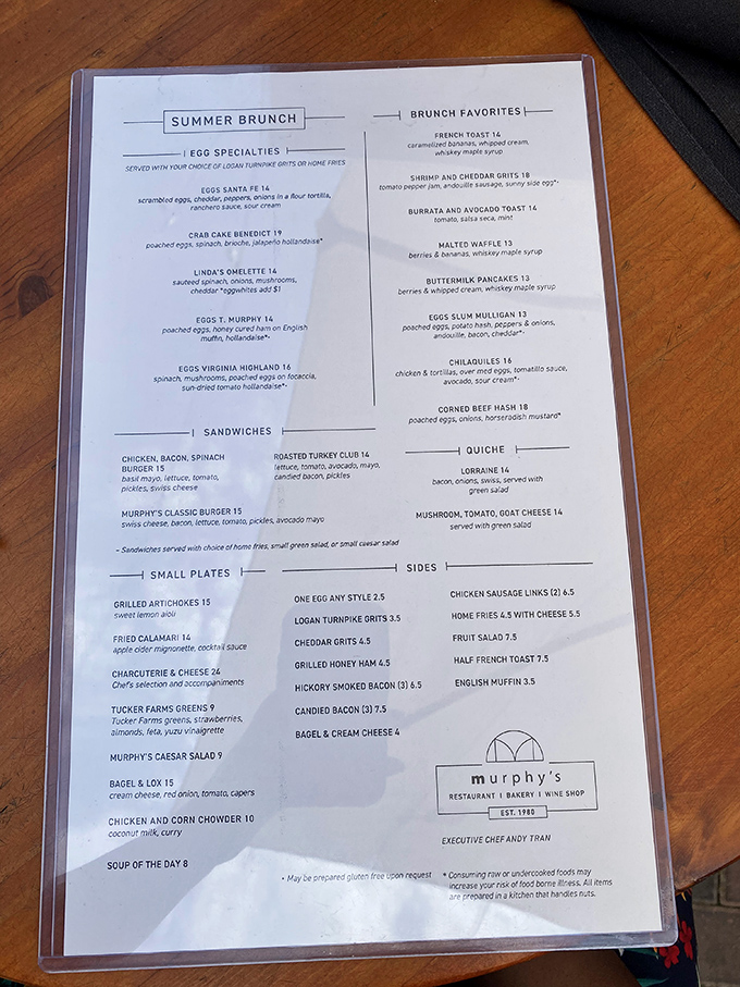 This menu isn't just a list of dishes; it's a roadmap to happiness with detours through shrimp and grits country.