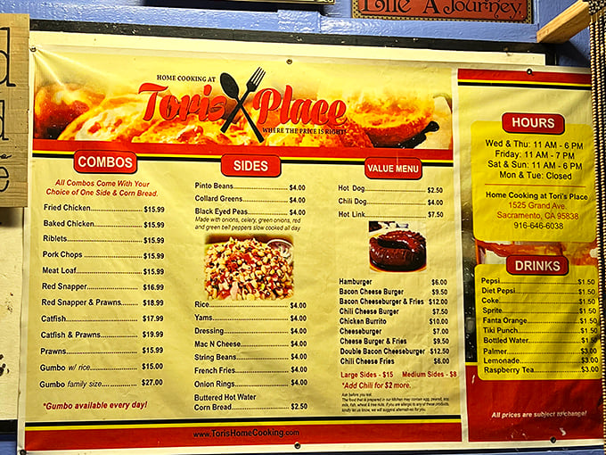 This menu isn't just a list of dishes &ndash; it's a roadmap to happiness with fried chicken as your North Star.