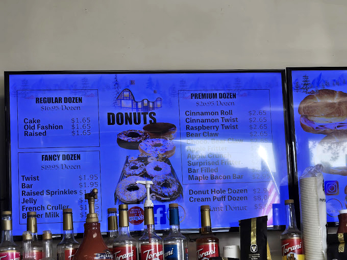 The menu board&mdash;where life-altering decisions are made daily. Pro tip: when in doubt, always default to the cinnamon roll.