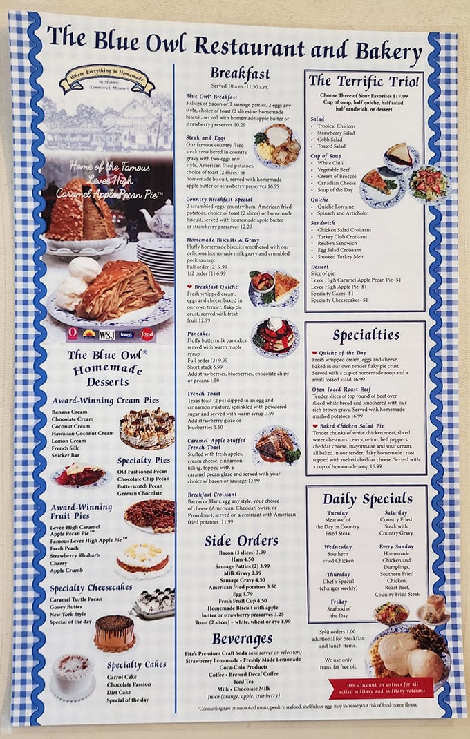 This menu isn't just a list of options&mdash;it's a treasure map where X marks the spot for legendary pies that have attracted national attention and expanded countless waistlines.