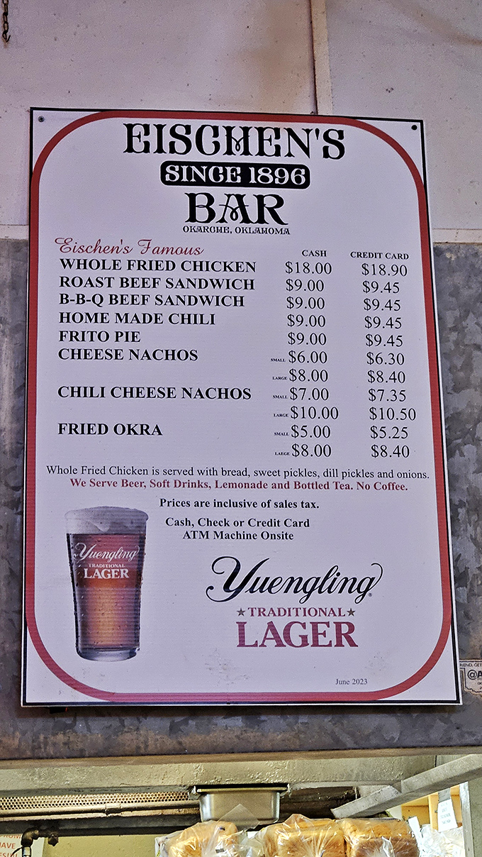 A menu so straightforward it's practically zen philosophy: "Eat chicken, be happy." No avocado toast or deconstructed anything in sight!