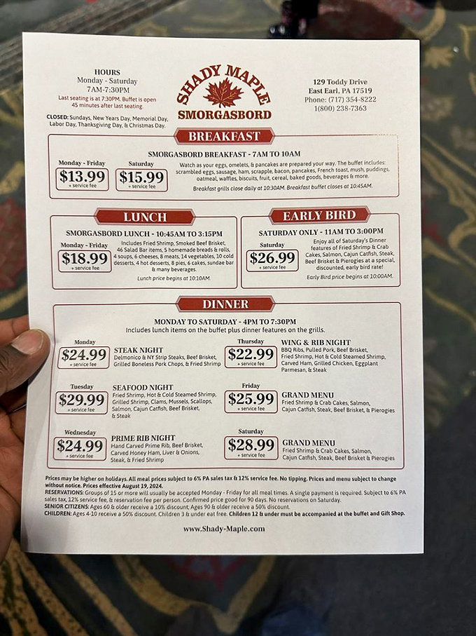 This menu isn't just a list&mdash;it's a roadmap to happiness. Notice how "diet" and "restraint" are conspicuously absent from the offerings.