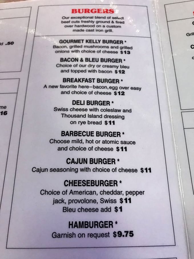 The menu reads like poetry for carnivores. Each burger option promises a different path to happiness, no thesaurus required. 