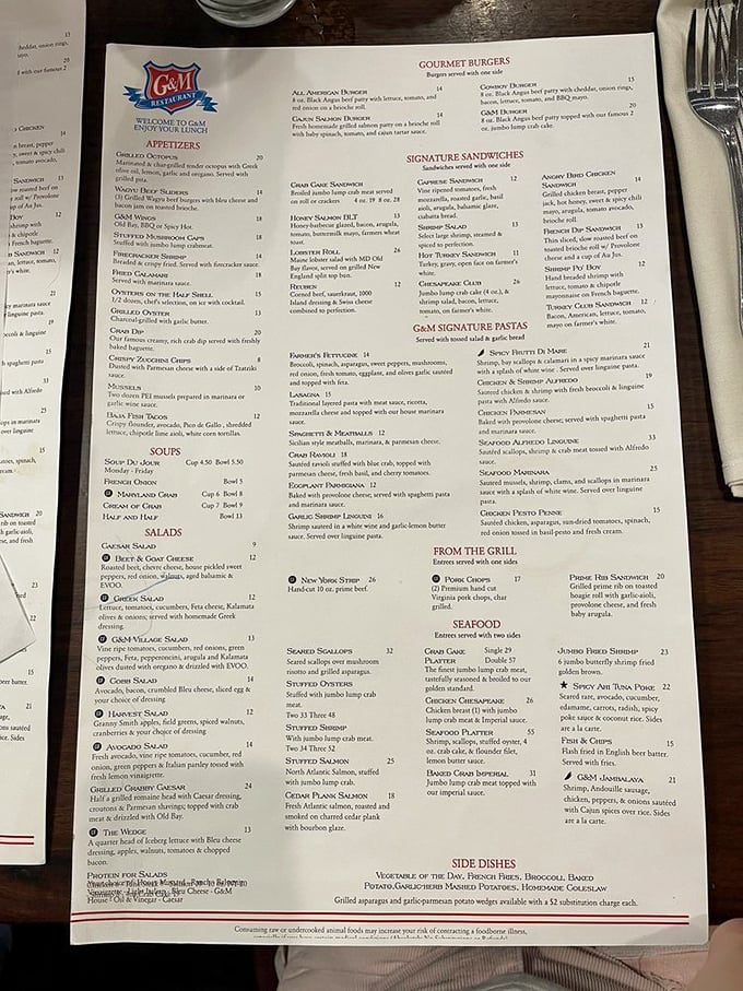 A menu so extensive you might need reading glasses and a game plan. Decision fatigue has never tasted so promising.