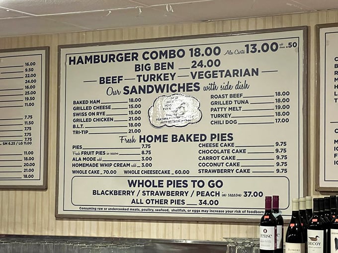 The menu board tells you everything you need to know&mdash;no fancy fonts or clever wordplay, just straightforward promises of deliciousness waiting to be fulfilled.