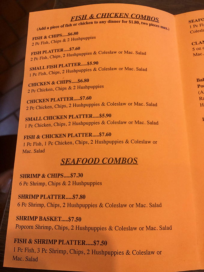 This no-nonsense menu is like a treasure map where X marks every delicious spot. No need for flowery descriptions when the food speaks volumes.