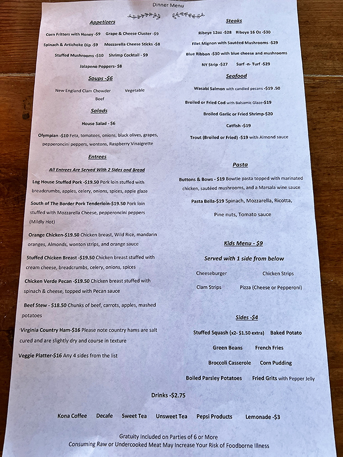The menu reads like a love letter to American cuisine, with those legendary ribeyes taking center stage. Decision paralysis has never been so delicious.