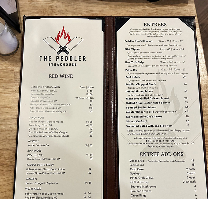 A menu that doesn't need fancy fonts or flowery descriptions &ndash; just straightforward promises of carnivorous nirvana that have kept locals coming back since 1972.