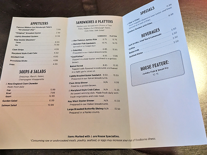 A menu of timeless treasures. Like finding your favorite vinyl record in a world of digital downloads, these classic seafood offerings never go out of style.