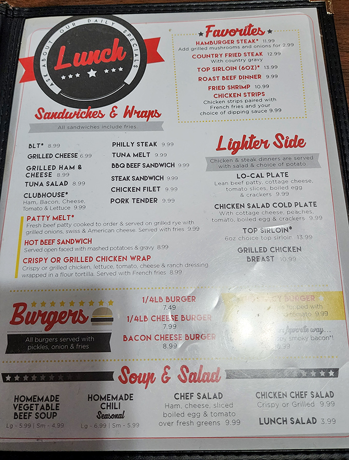 The menu reads like a love letter to American classics. No molecular gastronomy here, just the honest food that built the heartland.