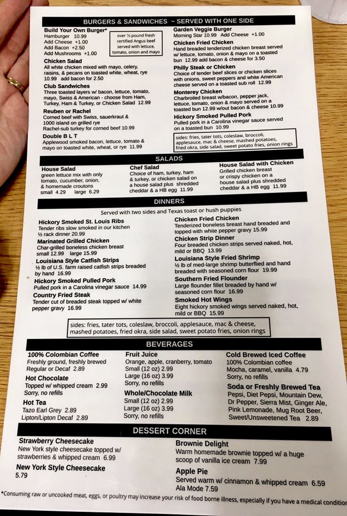 This menu reads like a love letter to American comfort food classics. No molecular gastronomy, just the dishes that make you feel like you've come home.