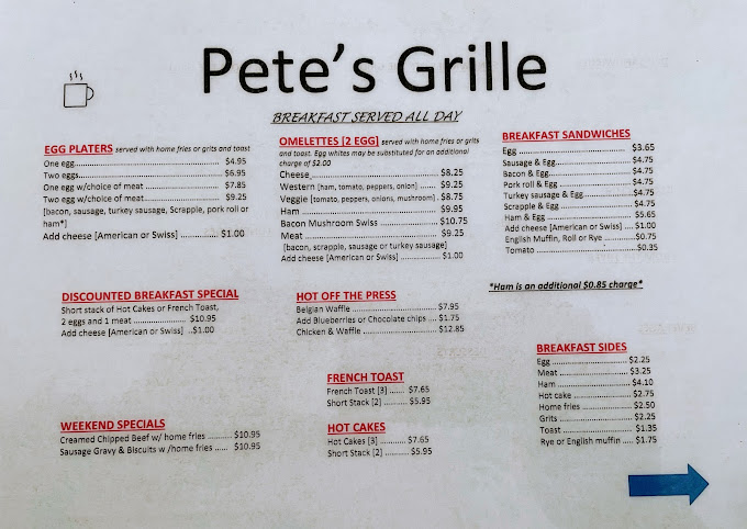 A menu that doesn't need fancy fonts or clever names&mdash;just straightforward breakfast perfection that's been feeding Baltimore for generations.