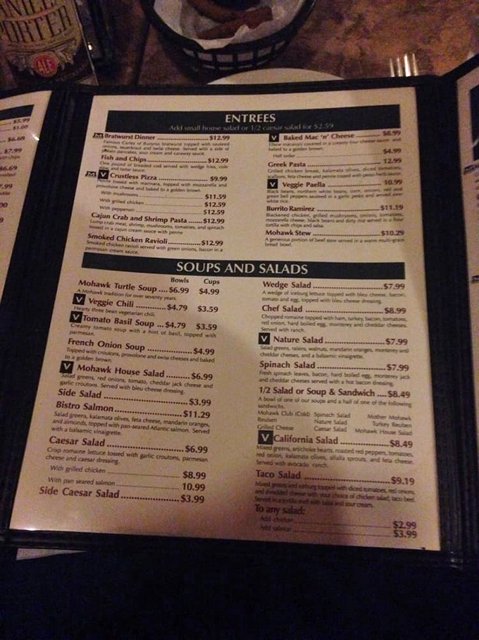 Some read menus; others read love letters. At The Old Mohawk, they're one and the same—especially when your eyes land on "Mohawk Turtle Soup."