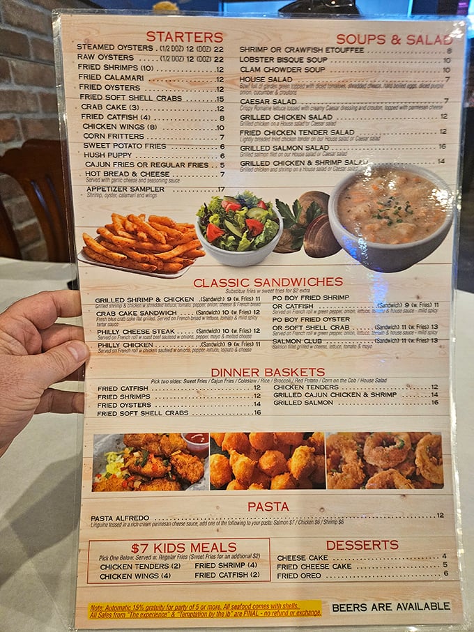 Menu browsing: the appetizer before the appetizer. Each laminated page holds the key to your imminent food happiness.