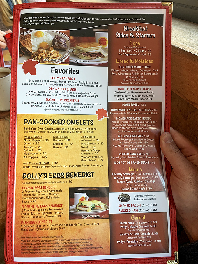 A menu that reads like breakfast poetry&mdash;where decisions become delightfully difficult and every option sounds like it should be your last meal.