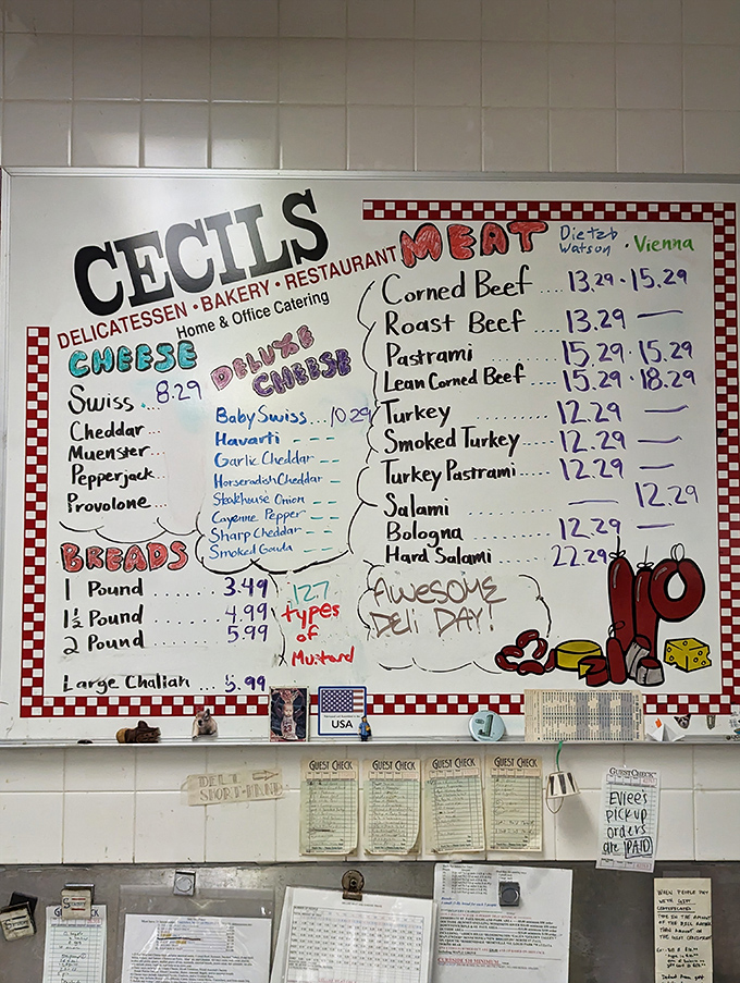 The handwritten menu board&mdash;a work of culinary art that hasn't changed in decades. Why mess with perfection when you've mastered the classics?