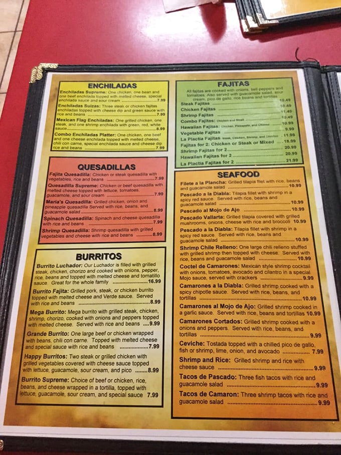 This menu isn't just a list of dishes&mdash;it's a roadmap to happiness. Each section promises a different journey through authentic Mexican flavors.
