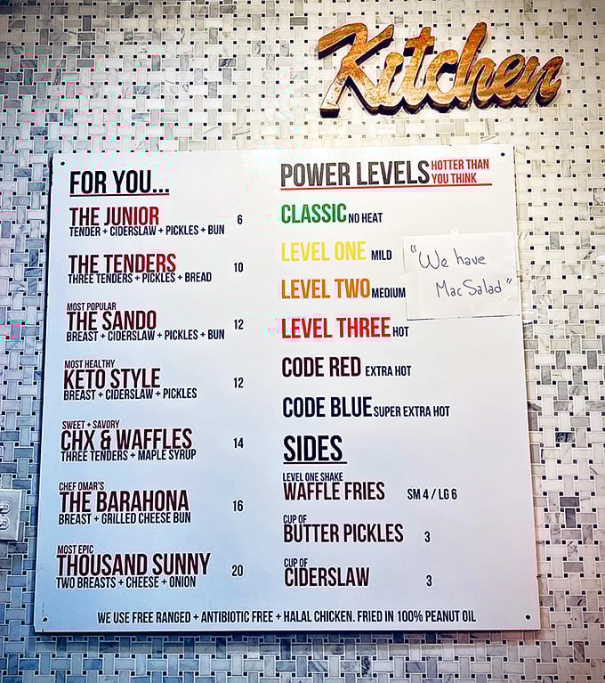 The heat scale doesn't lie&mdash;"Code Blue" isn't just a medical term here, it's a delicious dare that separates the brave from the merely hungry.