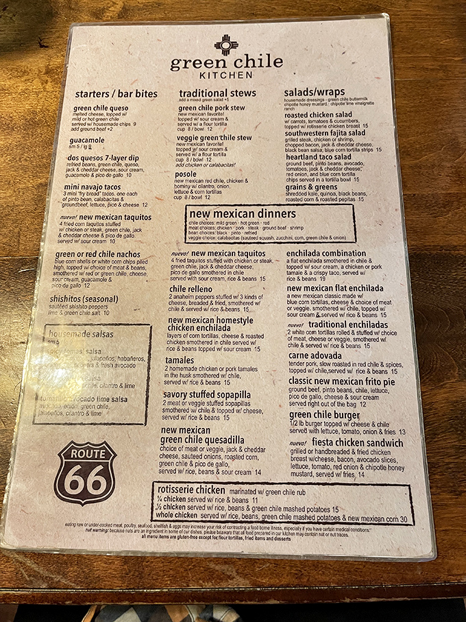 This isn't just a menu – it's a roadmap to flavor country with green chile as your trusty guide through southwestern bliss.