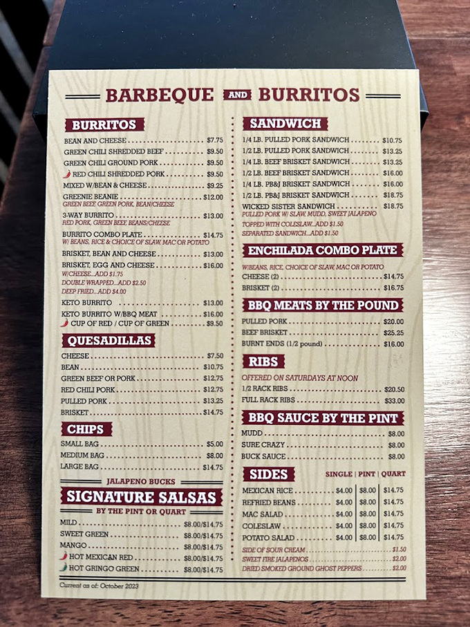 A menu that doesn't need fancy fonts to impress—just honest offerings that make decision-making the hardest part of your visit.