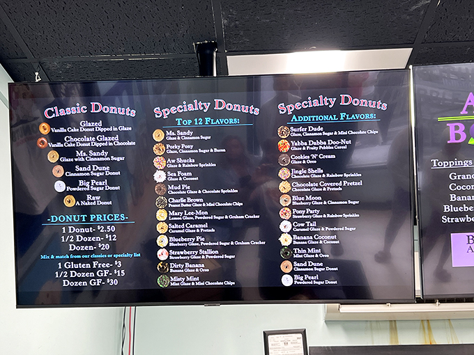 The menu board reads like a fantasy novel where every character is delicious. Choosing just one flavor feels like Sophie's Choice: The Dessert Edition.
