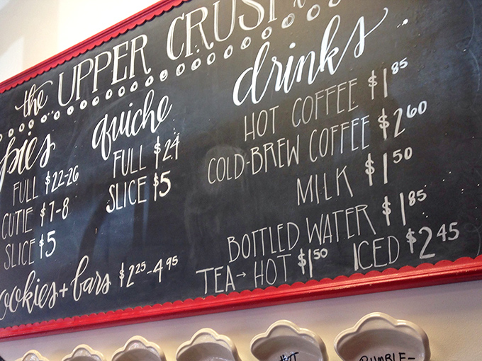 Life's big decisions happen at this chalkboard menu. "Should I get the full pie or just a slice?" is the Kansas version of Hamlet's existential dilemma.