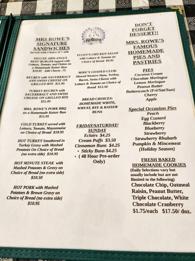 This menu isn't just a list of options&mdash;it's a roadmap to happiness. The "Don't Forget Dessert!" reminder might be the most important travel advice ever.