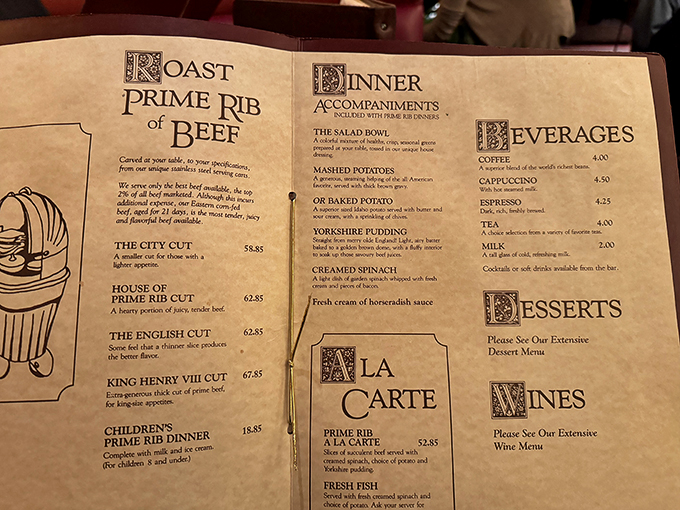 A menu of beautiful simplicity. When you're the Sinatra of steak houses, you don't need a complicated songbook.