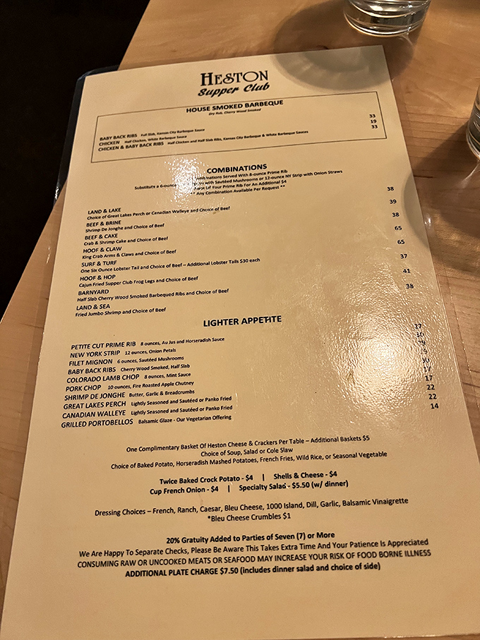 This menu isn't trying to be trendy&mdash;it's the culinary equivalent of your most reliable friend. Land & Lake, Surf & Turf&mdash;Midwest classics done right.