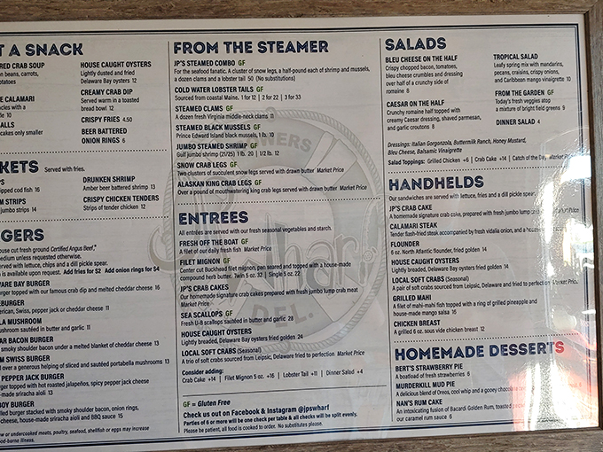 A menu that reads like a love letter to the sea. The real struggle isn't finding something delicious&mdash;it's narrowing down your choices.