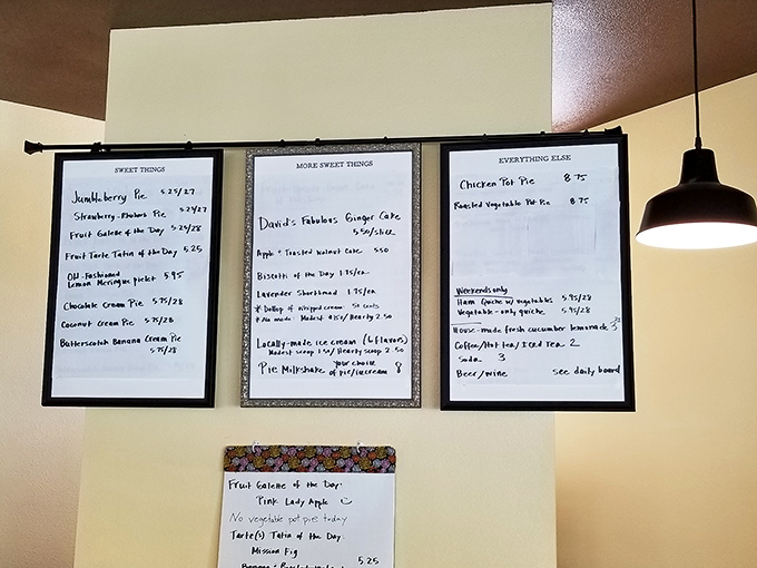 Handwritten menu boards - where "Coconut Cream Pie" isn't just a dessert listing, it's a promise of happiness that somehow fits perfectly between "Sweet Things" and "Everything Else."