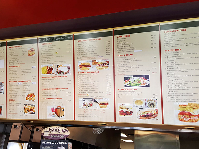 A menu that reads like a love letter to breakfast. When faced with this many choices, the only wrong answer is indecision.