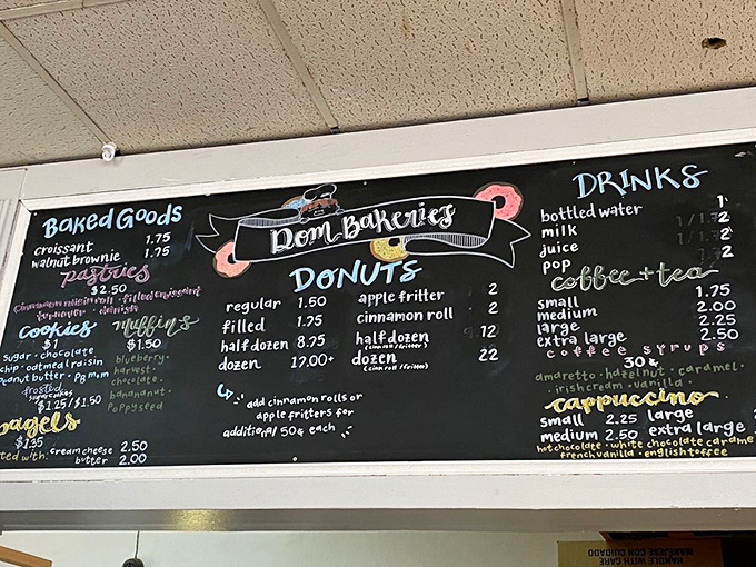 A menu board that cuts to the chase—no fancy descriptions needed when perfection is this affordable.