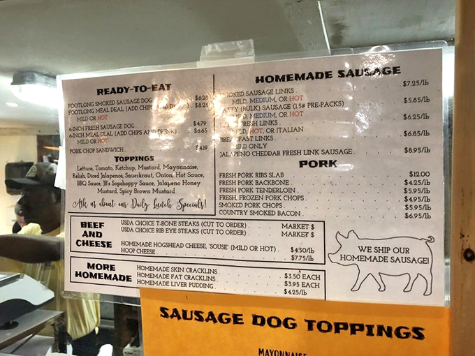 The menu board reads like a love letter to carnivores. No kale smoothies here, folks—just honest-to-goodness country cooking that would make your cardiologist wince.