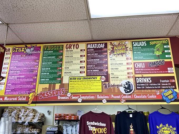 This isn't just a menu&mdash;it's a sandwich manifesto with categories that deserve their own ZIP codes.