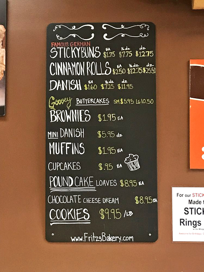 The chalkboard menu reads like a love letter to traditional baking &ndash; each handwritten item represents decades of perfected recipes and loyal customers.