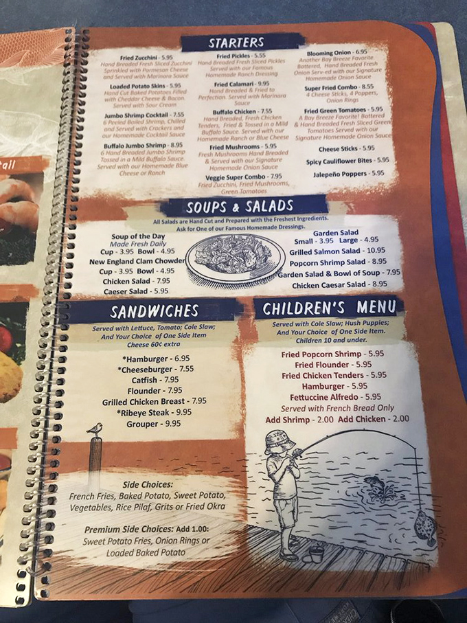 A menu that doesn't need fancy fonts or pretentious descriptions&mdash;just honest offerings that let the seafood do the talking.