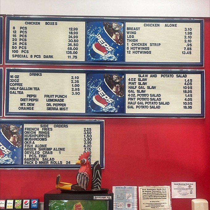 A menu board that doesn't need fancy fonts or gourmet descriptions&mdash;just straight talk about good food at honest prices.