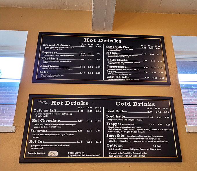 The menu board &ndash; a roadmap to happiness. Coffee and pastry pairings here are like Hollywood power couples, but with better chemistry.