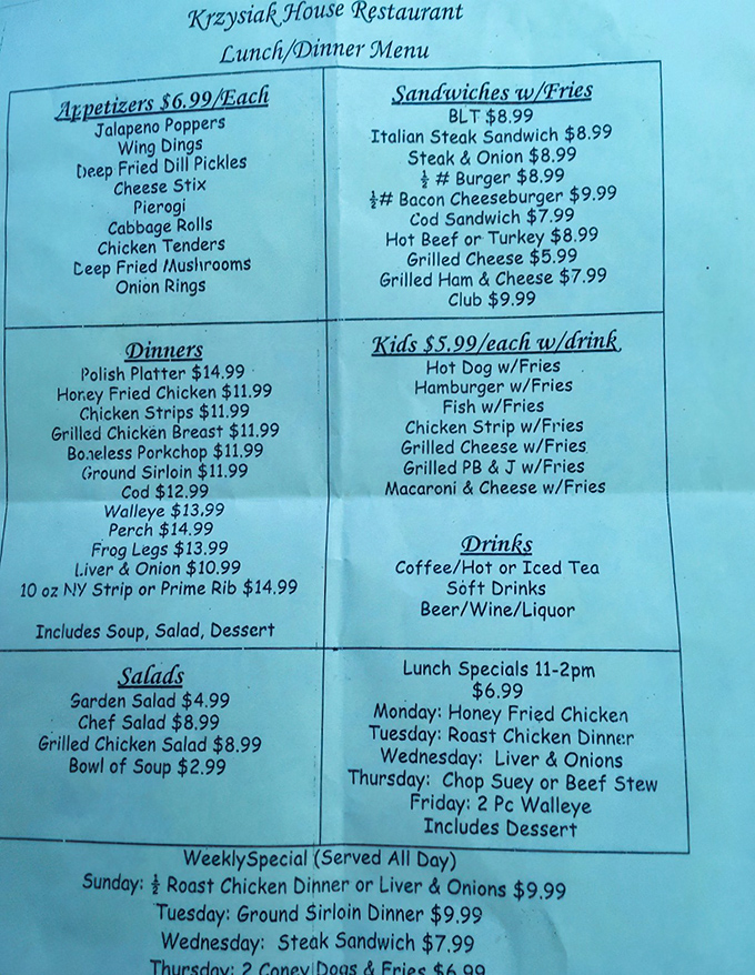 The menu reads like a love letter to comfort food&mdash;Polish classics sharing space with American favorites, each promising satisfaction without pretension.