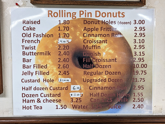 The menu board&mdash;a portal to happiness where decisions become deliciously difficult and apple fritters reign supreme.