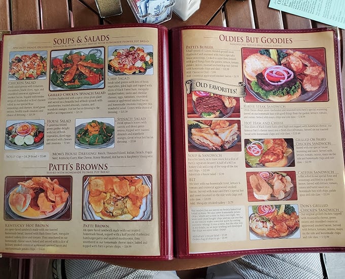 The menu at Patti's reads like a love letter to Southern comfort food&mdash;each page a chapter in Kentucky's delicious culinary story.