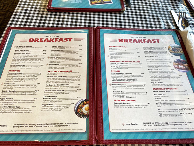 This menu isn't just a list of options—it's a roadmap to happiness. Choose your own breakfast adventure!