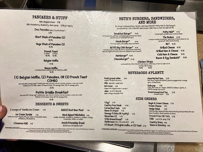 The menu reads like a love letter to breakfast classics&mdash;with options for both reasonable appetites and those looking to conquer Mount Pancake.