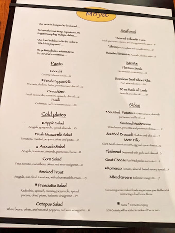 A menu that reads like a love letter to global cuisine, where every dish promises a story and the "designed to be shared" philosophy encourages the best kind of dinner table diplomacy.