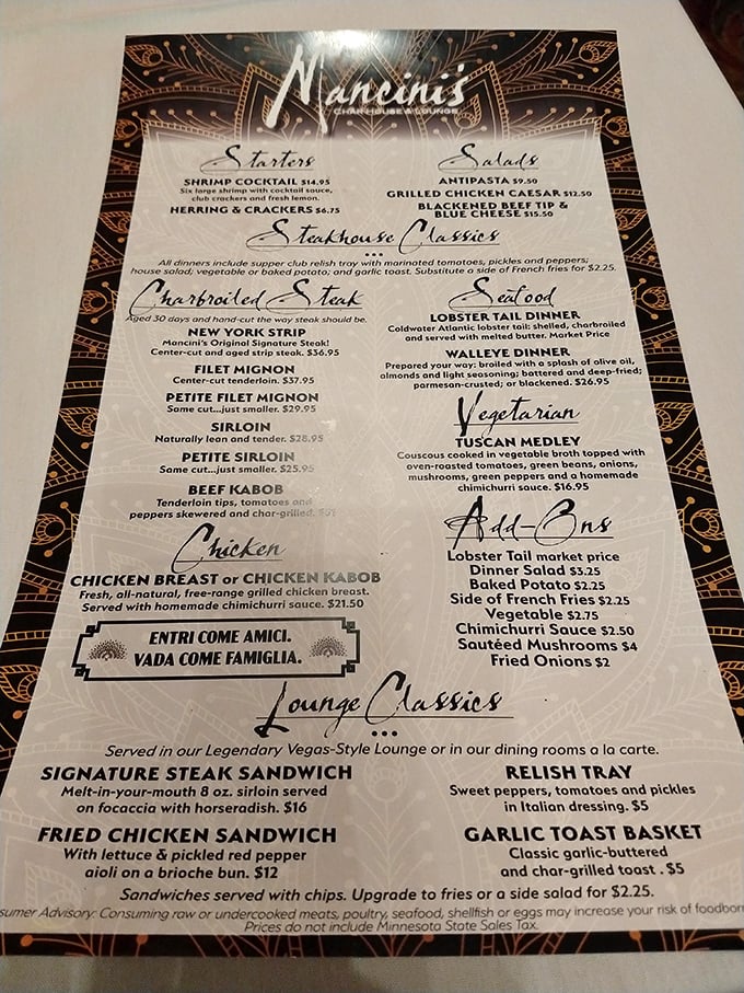 A menu that doesn't need a translator &ndash; just an appetite and the wisdom to know that "Entri Come Amici" means you'll leave as family.