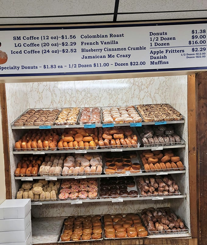 The menu board &ndash; a roadmap to happiness. Notice how they don't waste precious space on kale or quinoa.