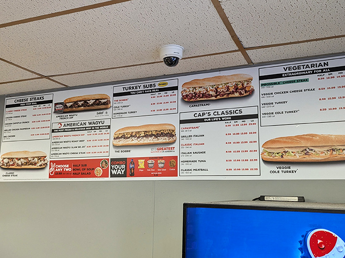 Behold, the menu of dreams! From classic Italian to the mysterious 'Bobbie,' each option is a ticket to taste bud paradise.